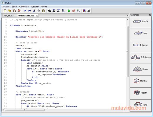 ¿Que tipo de lenguaje utiliza pseint?