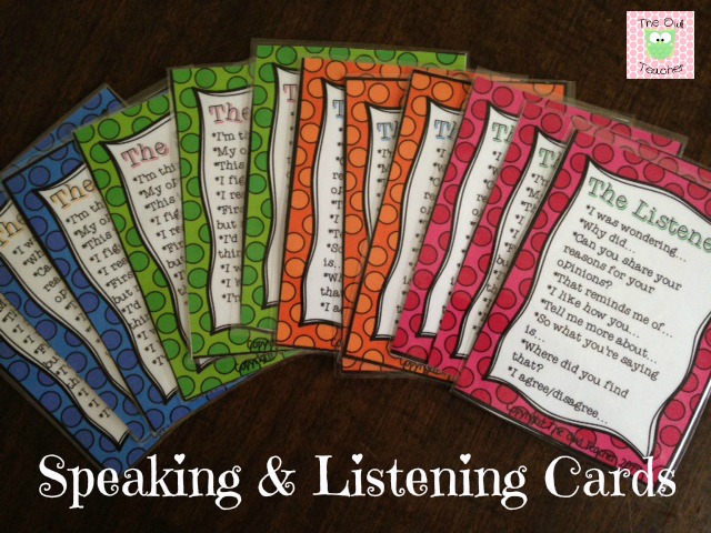 Listening & Speaking Cards | Classroom Freebies | Bloglovin’ Listening & Speaking Cards | Classroom Freebies | Bloglovin’