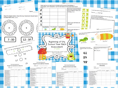 Wishful Teaching: 2nd Grade Beginning of the Year CCSS Math Assessment