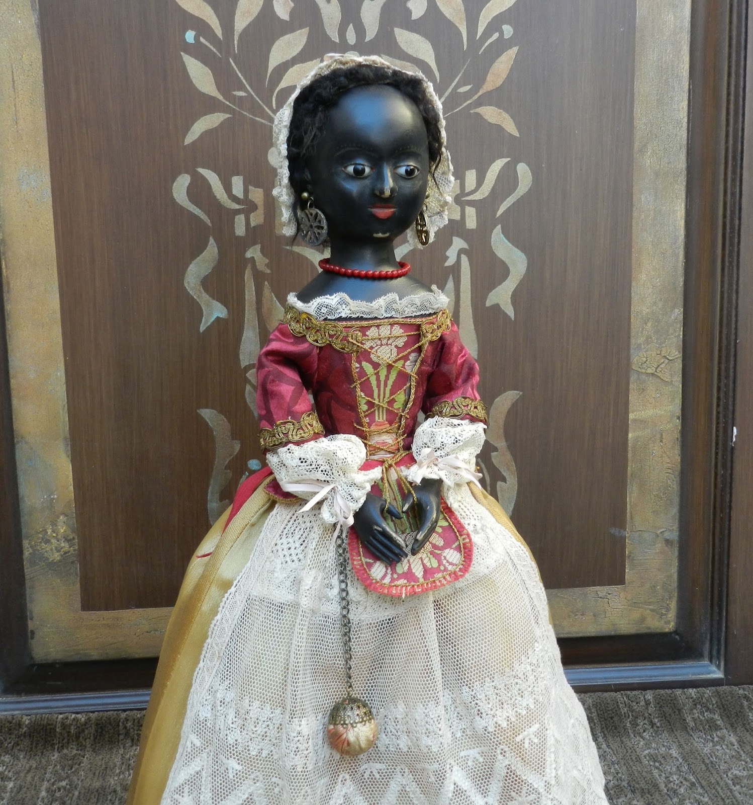 The Old Wooden Sisters: Black Queen Anne doll Phibe is finished
