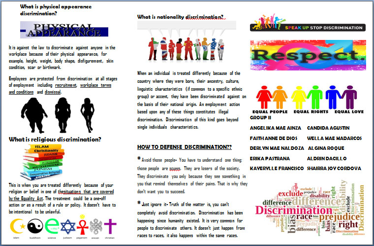 defenses against discrimination brochure - philippin news collections