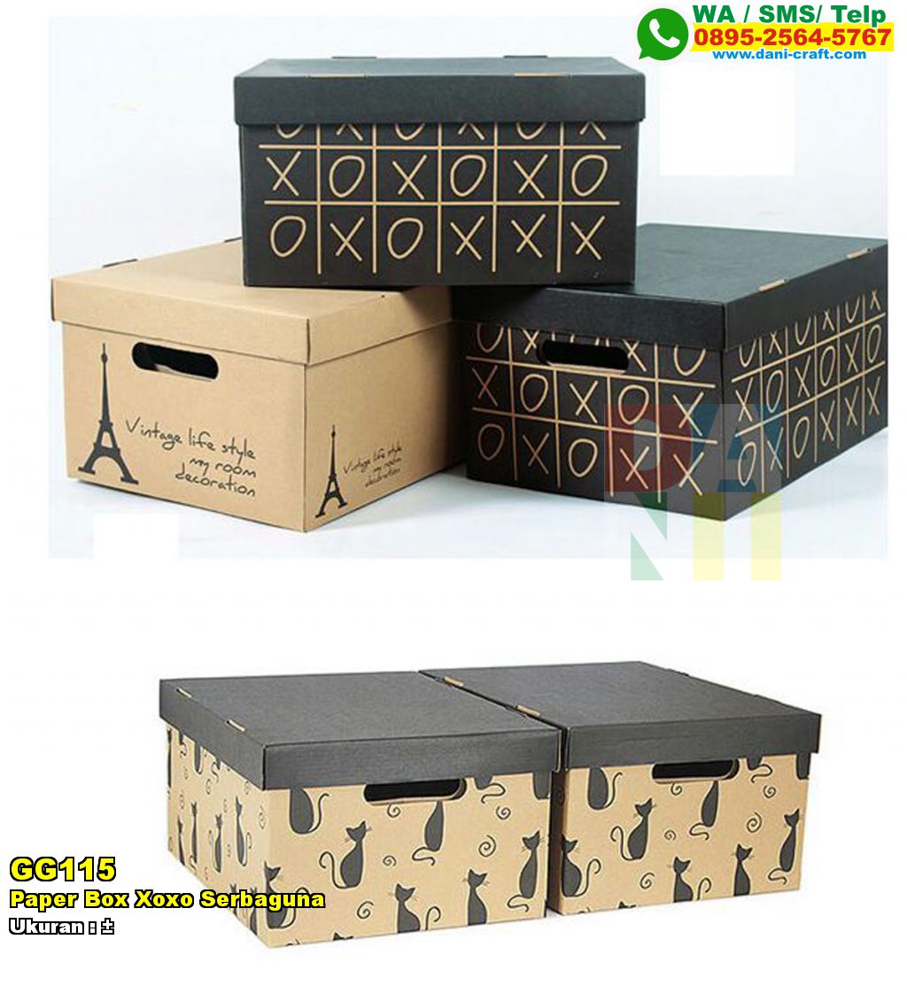 Paper Box Xoxo Serbaguna | Souvenir Pernikahan