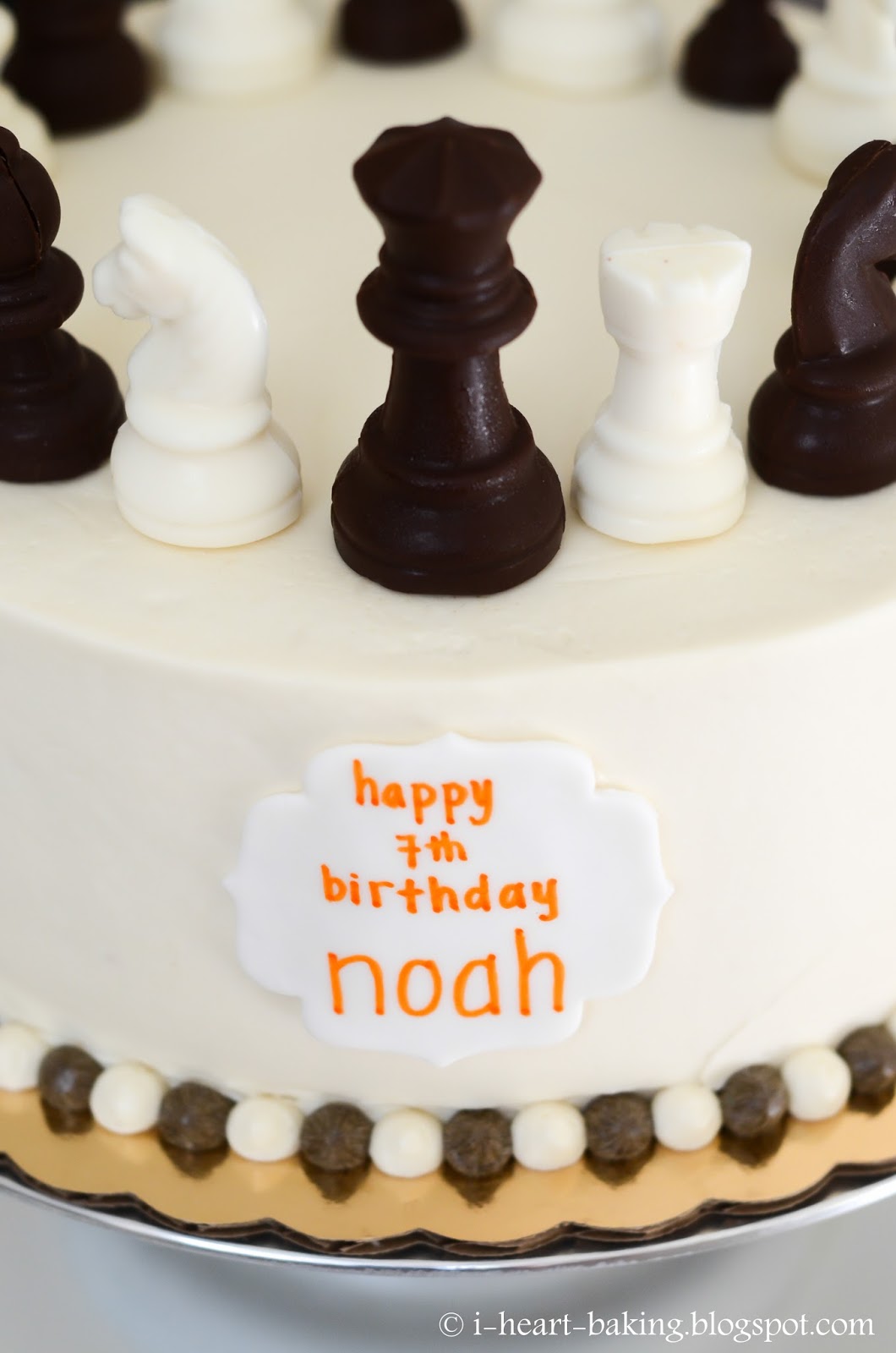 i heart baking!: chess cake with handmade chocolate chess pieces