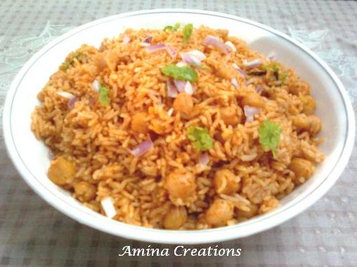 AMINA CREATIONS: CHICKPEA/ CHANA RICE