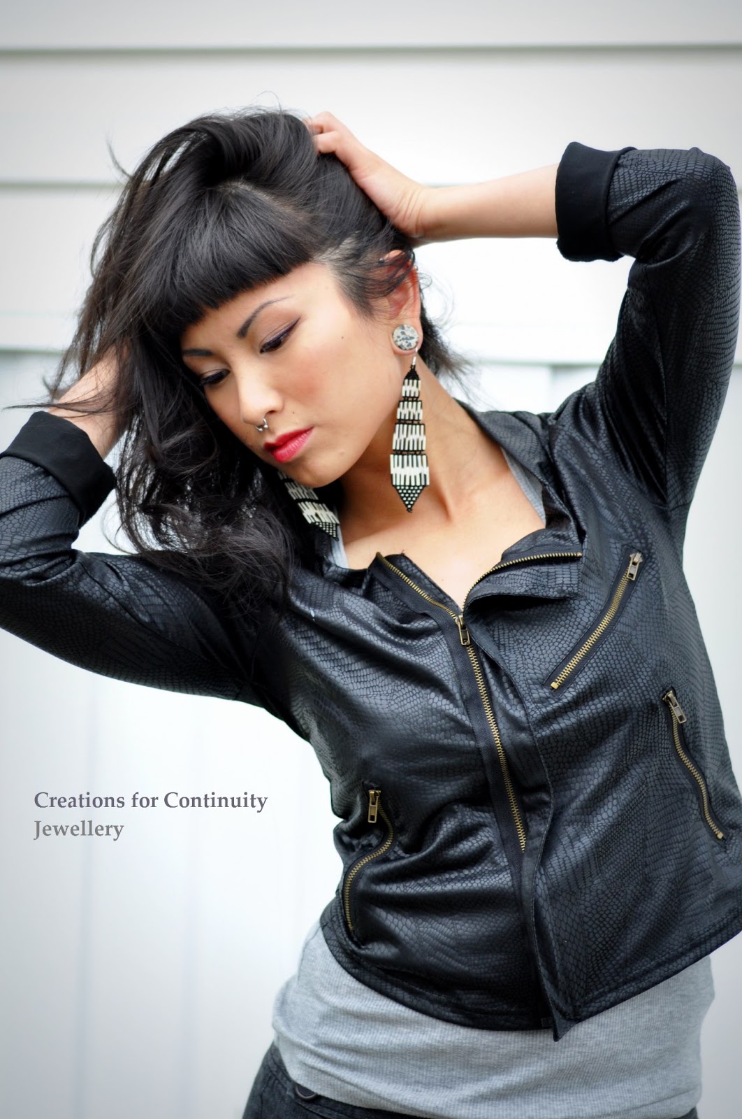 Creations for Continuity: "A Black and White Affair" Earrings