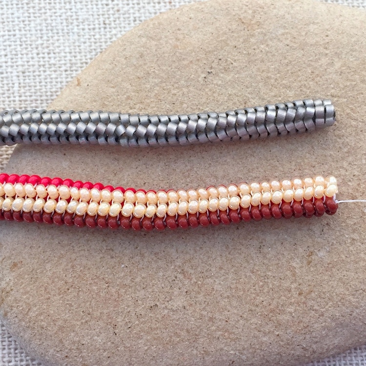 Lisa Yang Jewelry : Tubular Herringbone Bracelets with Bead Loop Closures