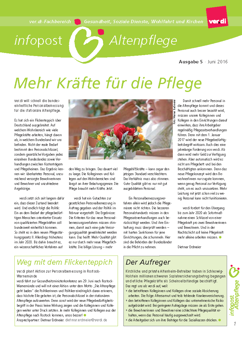 Caritas-Verdi: Altenpflege - Infopost Juni 2016 - Aktion zur Konferenz ...