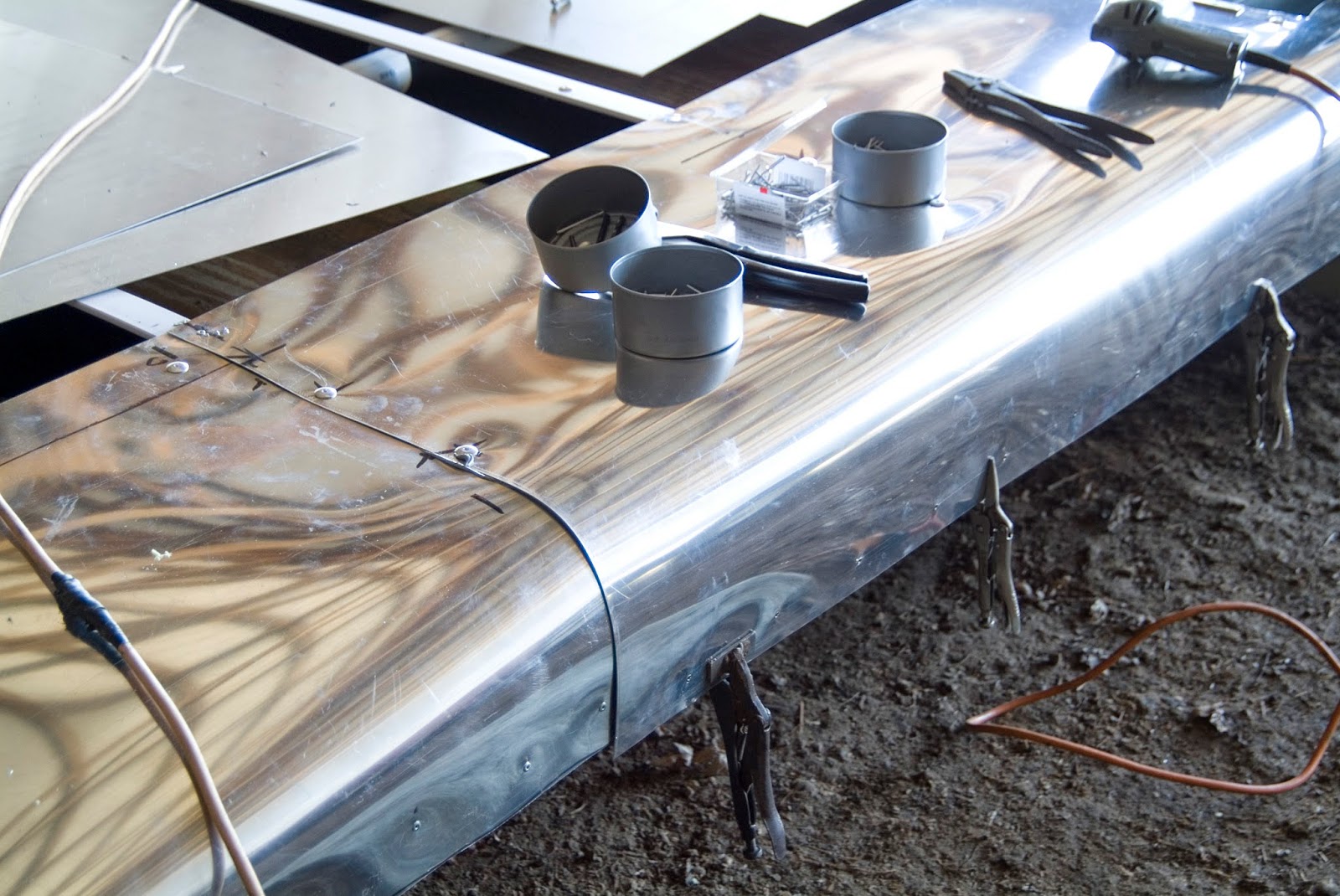 1959 Airstream Ambassador Blog: Belly Pan Installation