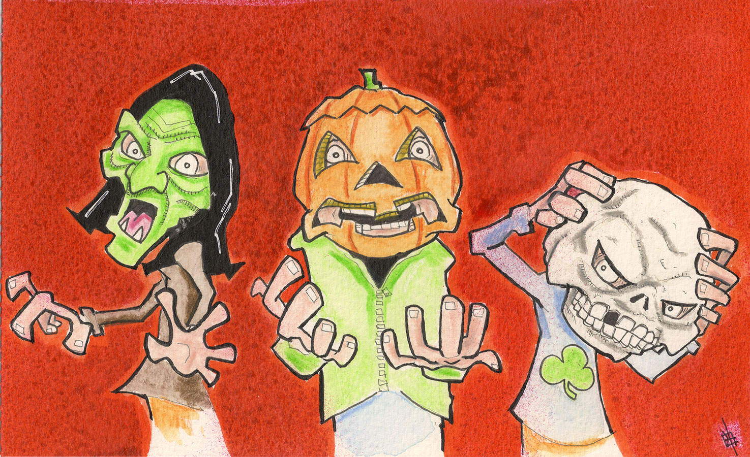 The Horrors of Halloween: HALLOWEEN III Silver Shamrock Masks Artwork ...