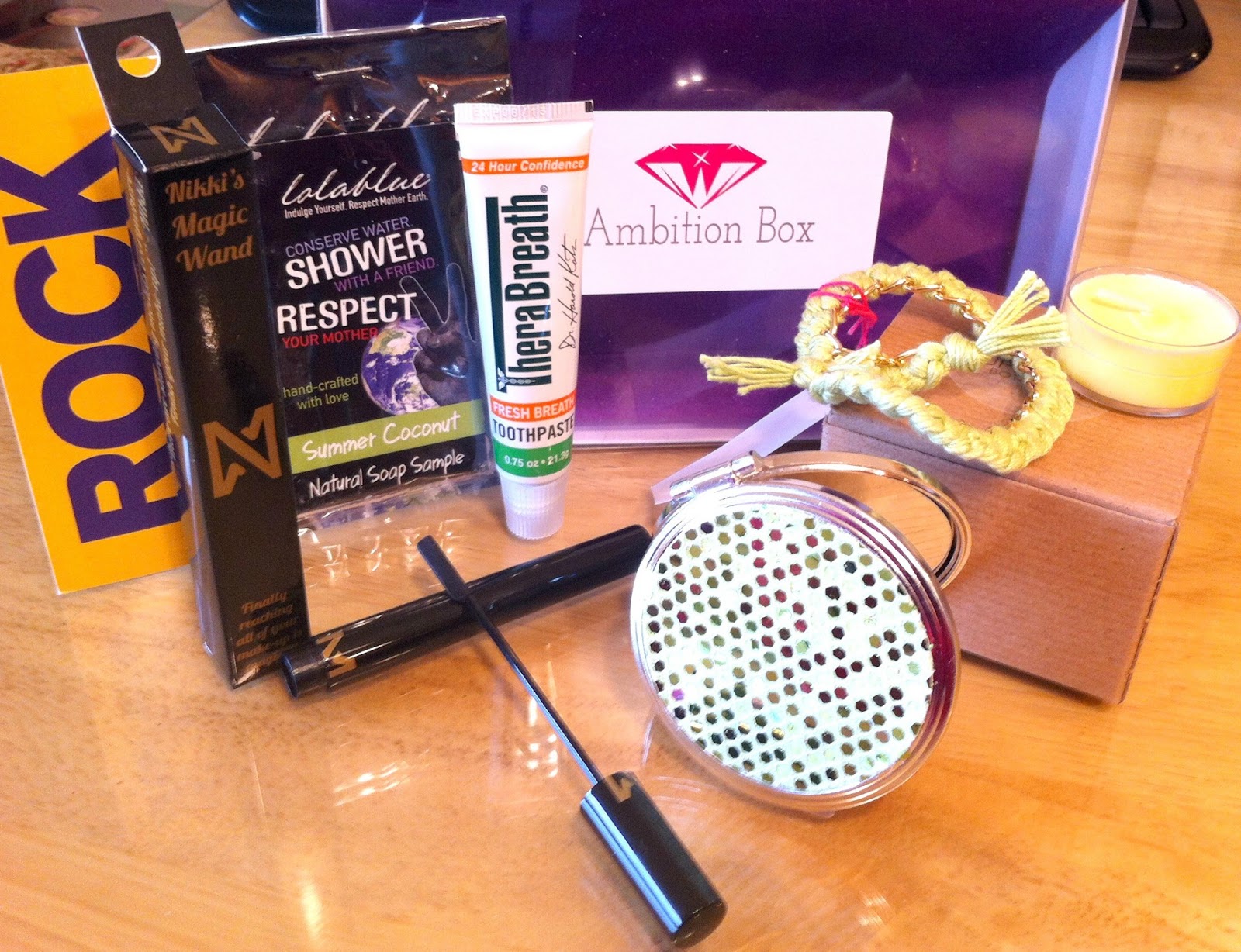 Tickled Pink in the Rain: New Subscription Box Review- AMBITION BOX