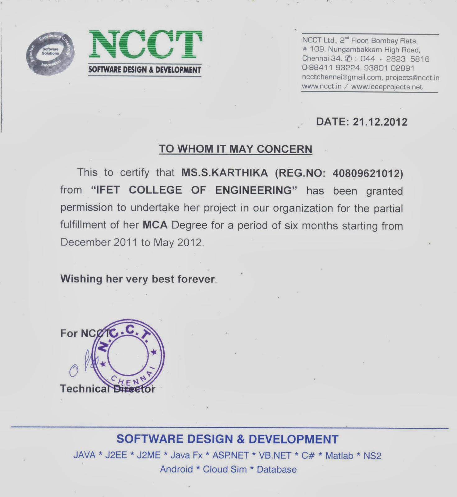 NCCT - PROJECT IMAGE GALLERY: NCCT, IEEE Projects Final year Projects ...