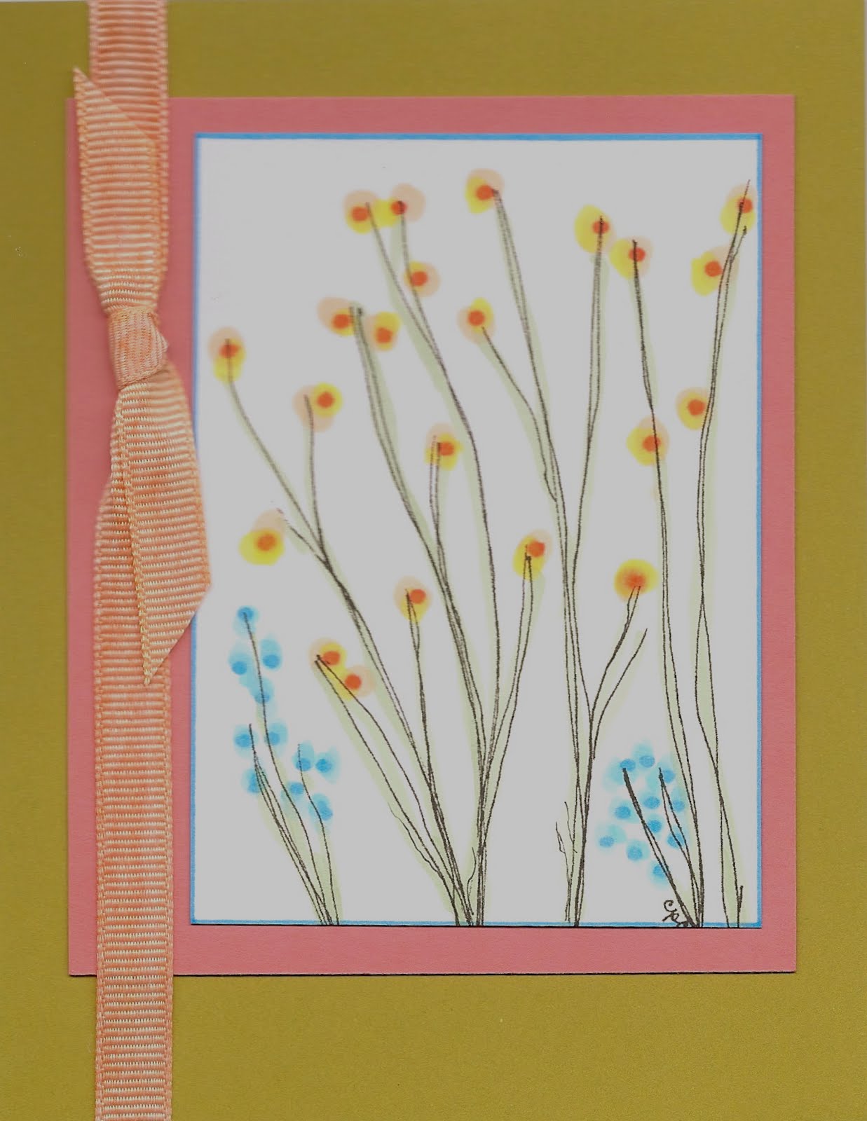 Mostly Markers - Cards: Five Cards with Stems Drawing