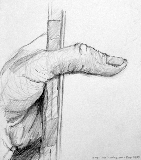 Hand Holding Object Drawing
