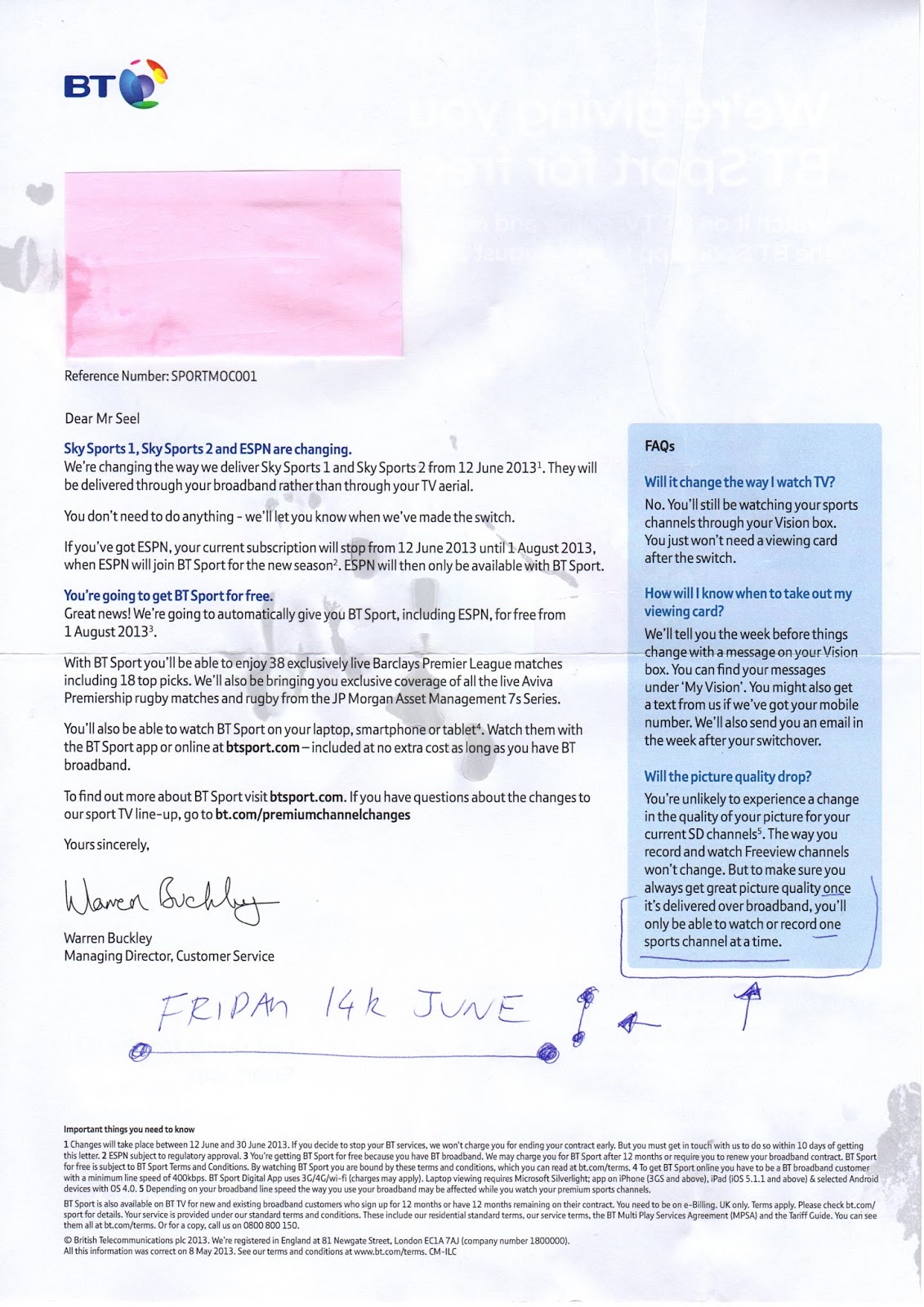 Wading Through Treacle: So farewell, BT Vision