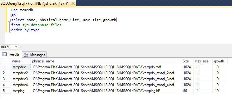 anexinet ISG Blog Site: SQL 2016 First Look - Automatic Tempdb File ... anexinet ISG Blog Site: SQL 2016 First Look - Automatic Tempdb File ...
