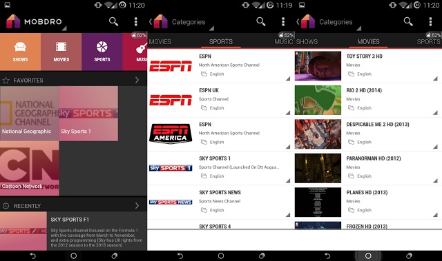 تطبيق Mobdro لمشاهدة القنوات العالمية والمباريات بدون تقطيع من جوالك ...
