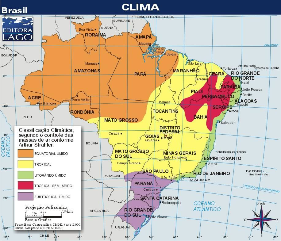 Minha vida como educadora: GEOGRAFIA - clima do Brasil - 4º ou 5º ano