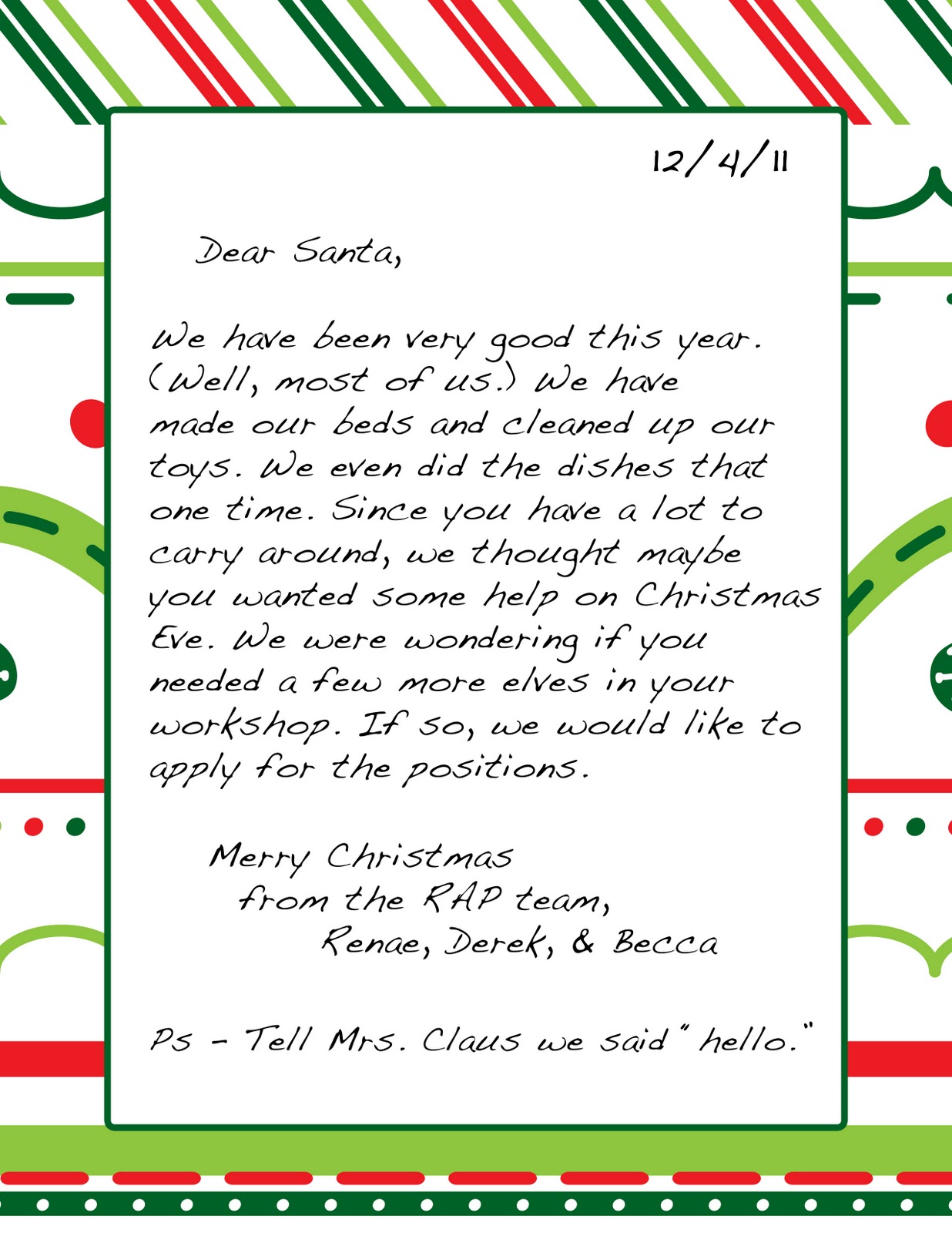 Renae Alane Photo: Dear Santa