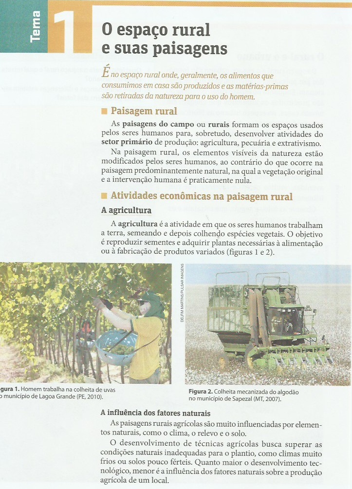 BLOCO I — GEOGRAFIA: O ESPAÇO RURAL E SUAS PAISAGENS