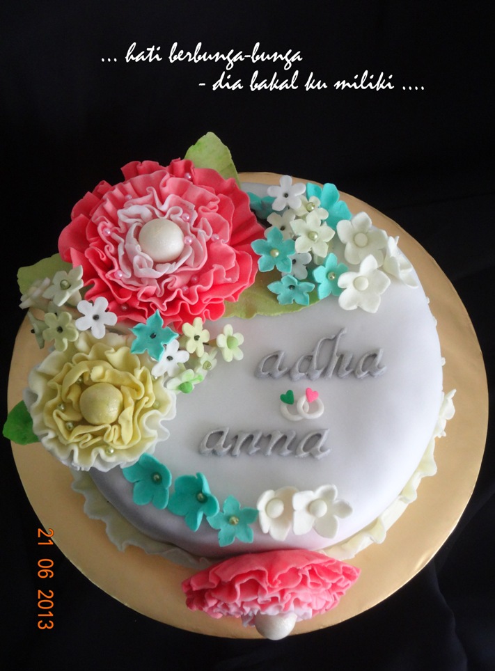 Dari Dapur Rin @ Simply Sweet & Cheezy: Kek Bunga-bunga Gumpaste Fondant