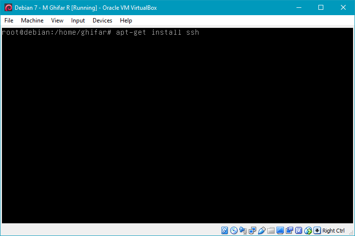 Muhammad Ghifar: Cara Remote Debian menggunakan PUTTY