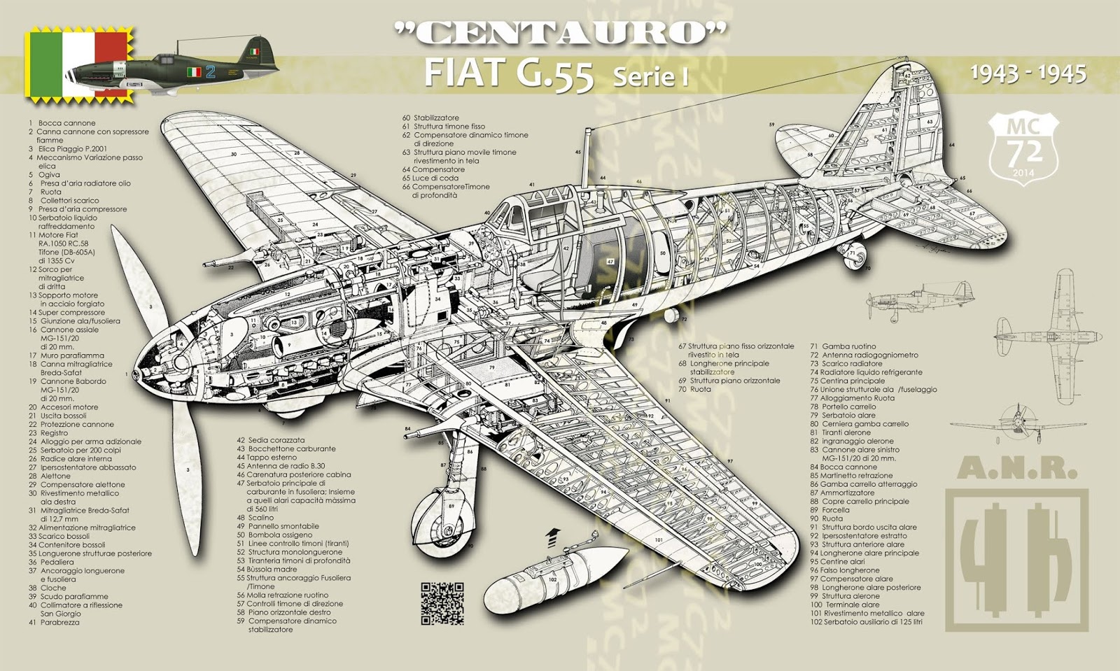 SI VIS PACEM, PARA BELLUM: Il Fiat G.55 Centauro