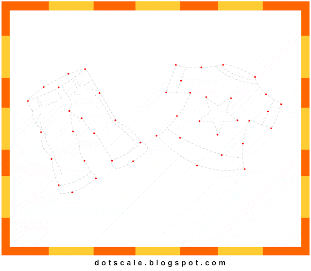 Kids Printable Dot to Dot Free: Clothes Dot to dot for kids