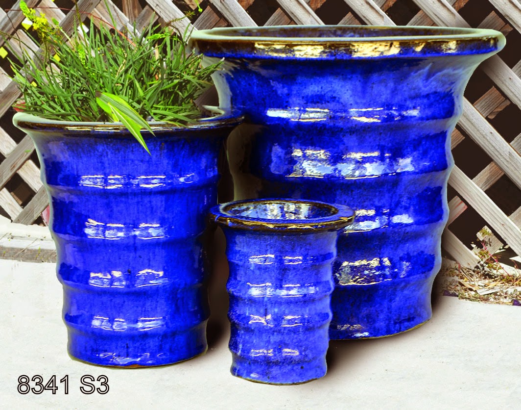 Tall Outdoor Glazed Ceramic Pot | EKPottery Vietnam