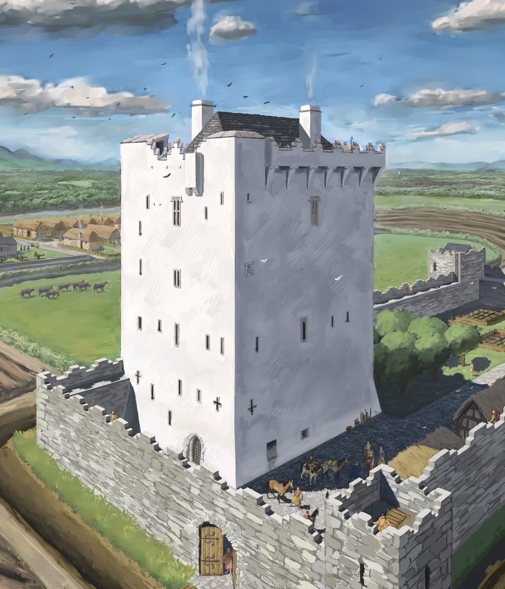 Líníocht Blog - blog of J G O'Donoghue: Inside a Tower House Illustration