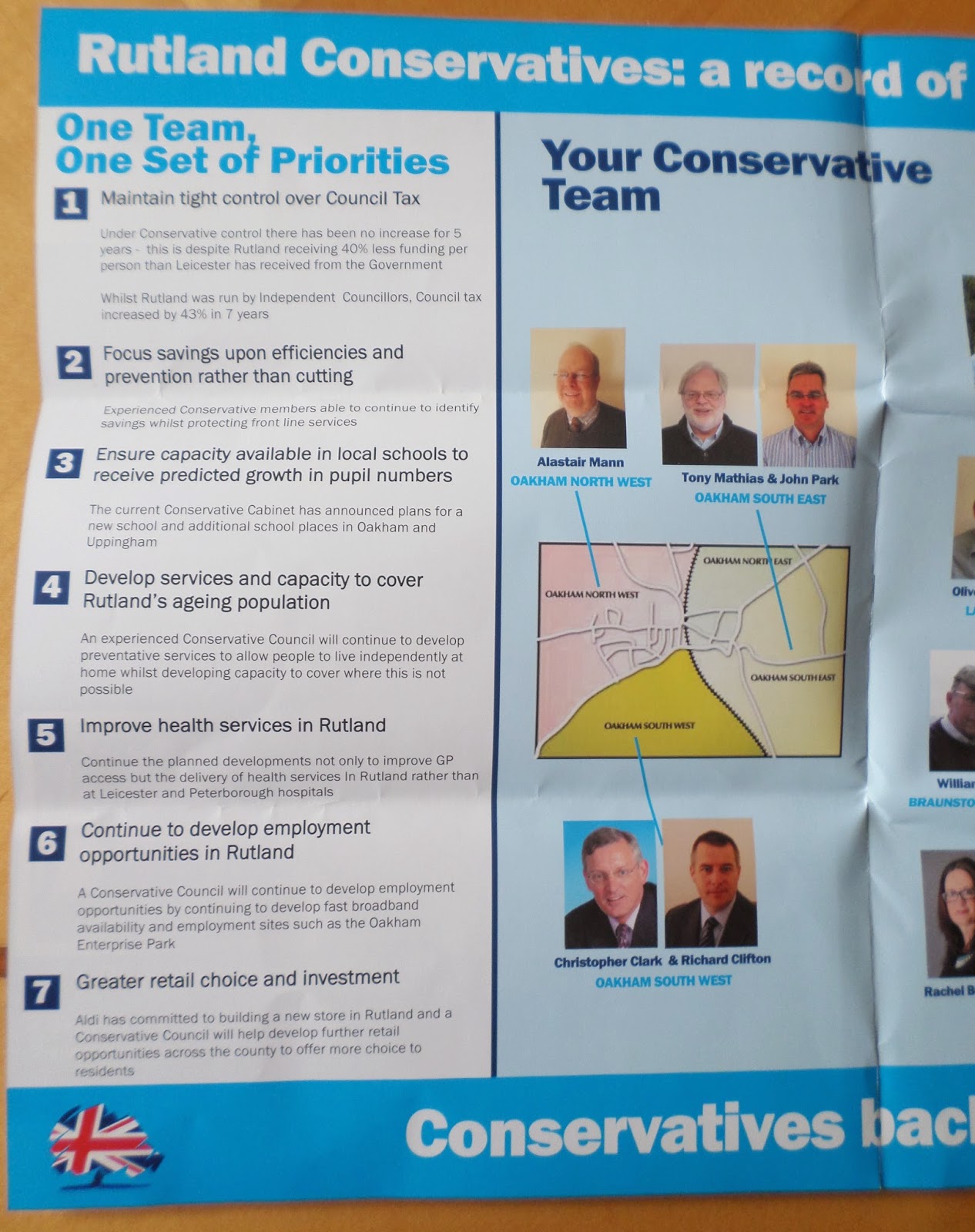 Martin Brookes Oakham: Rutland Conservatives Leaflet Rutland County ...