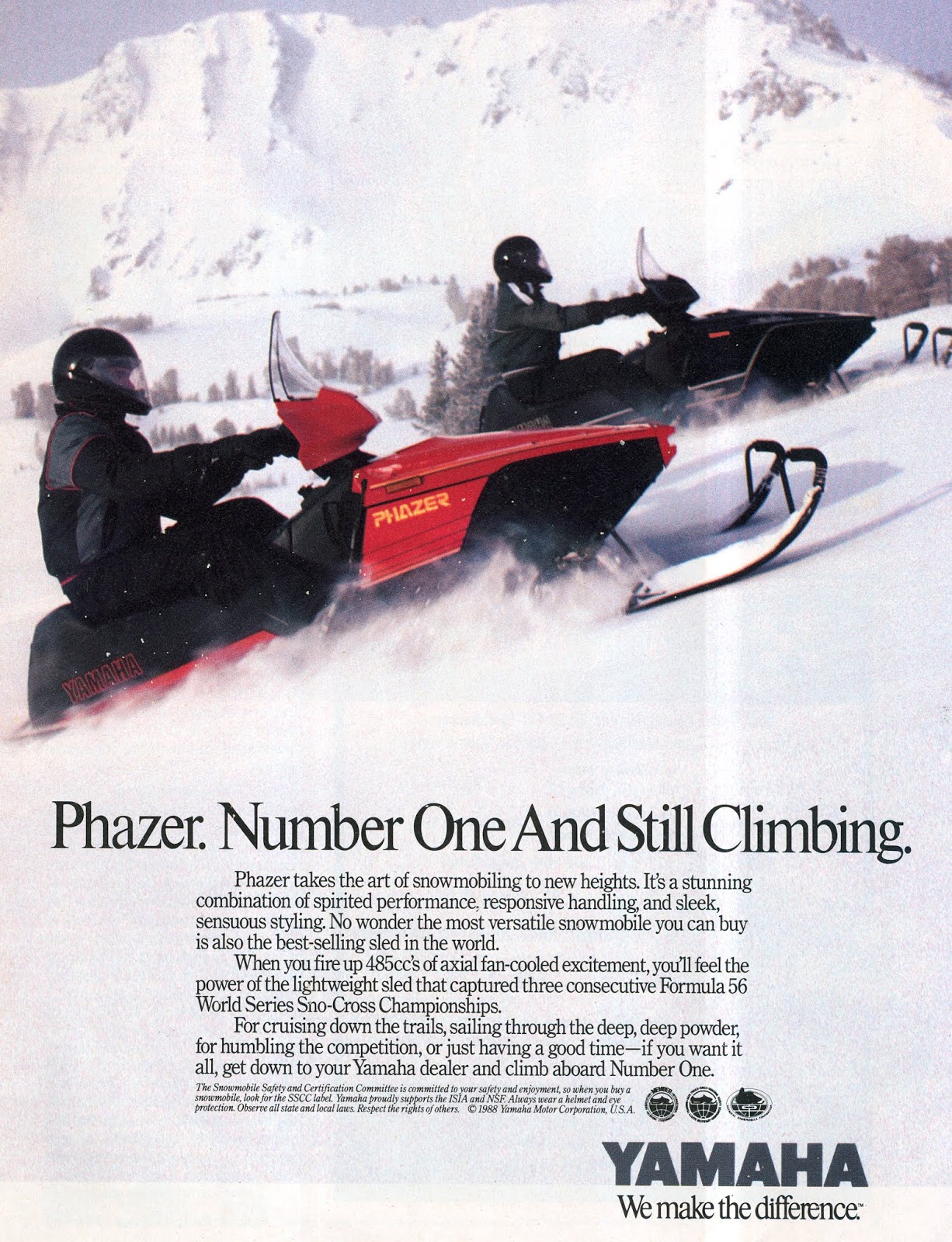 CLASSIC SNOWMOBILES OF THE PAST: 1989 YAMAHA PHAZER SNOWMOBILE