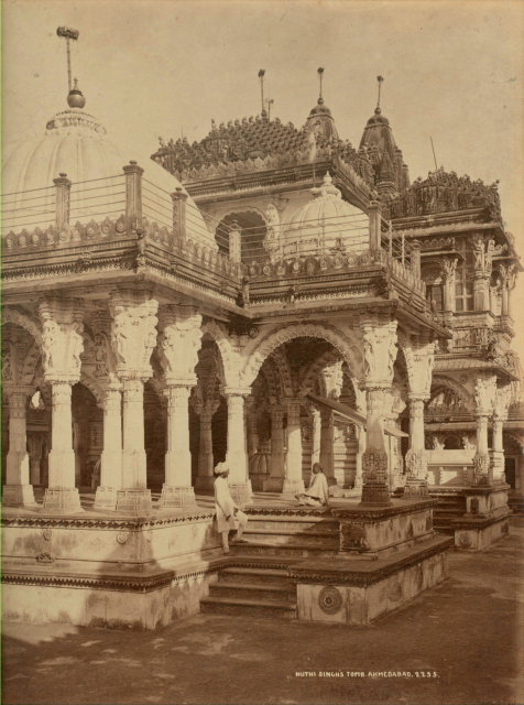 Hathee Singh Jain Temple - Ahmedabad c1868 - Old Indian Photos