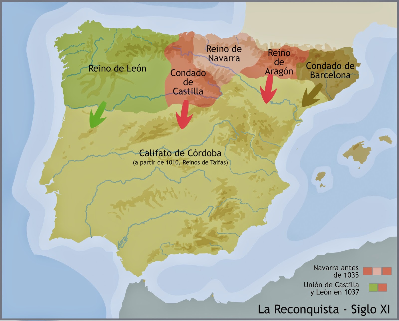 Ágora Filosofía Educación Y Cultura Los Reinos Cristianos Origen Y Evolución Territorial