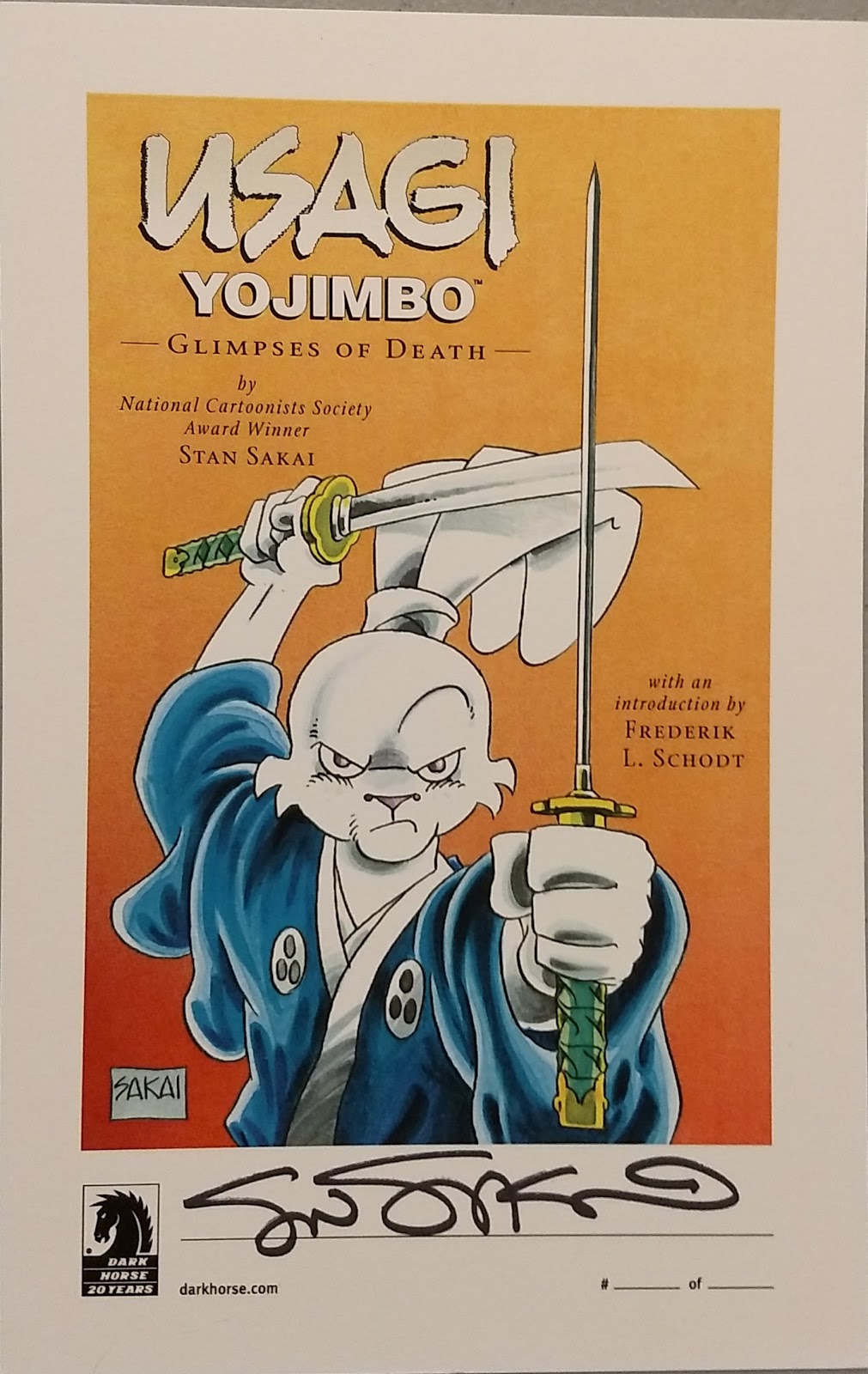 The Raz Card Blog: Stan Sakai Book and Sketch