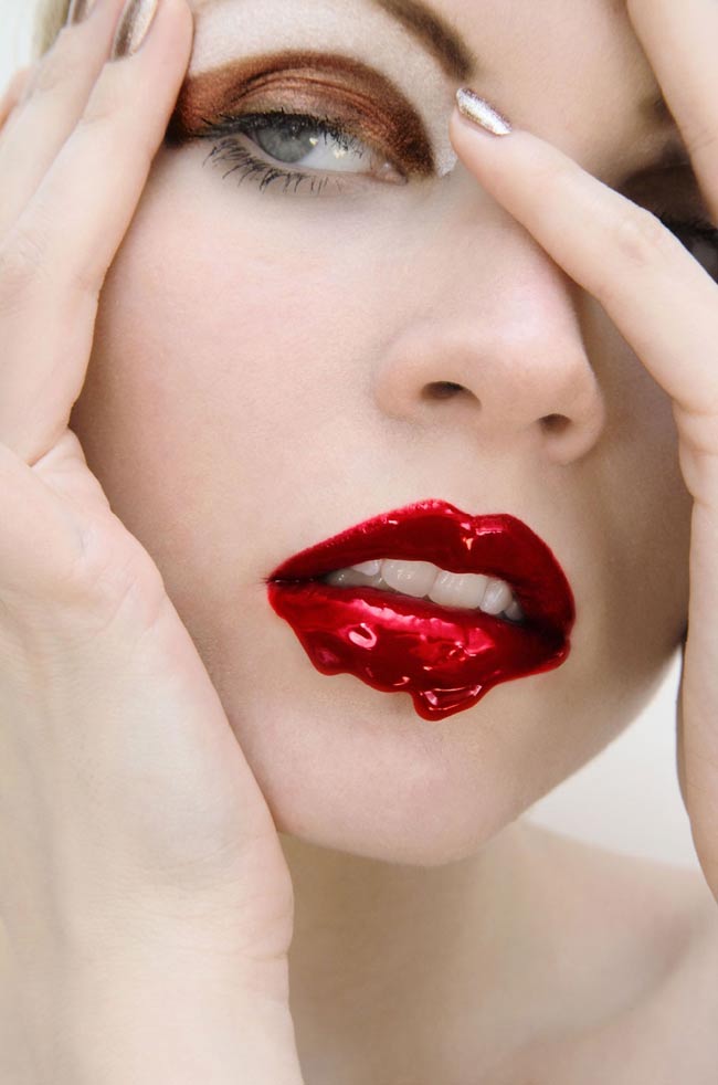 ALL PICTURES: Attractive red lip color