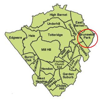 Barnet Map Region Political | Map of London Political Regional