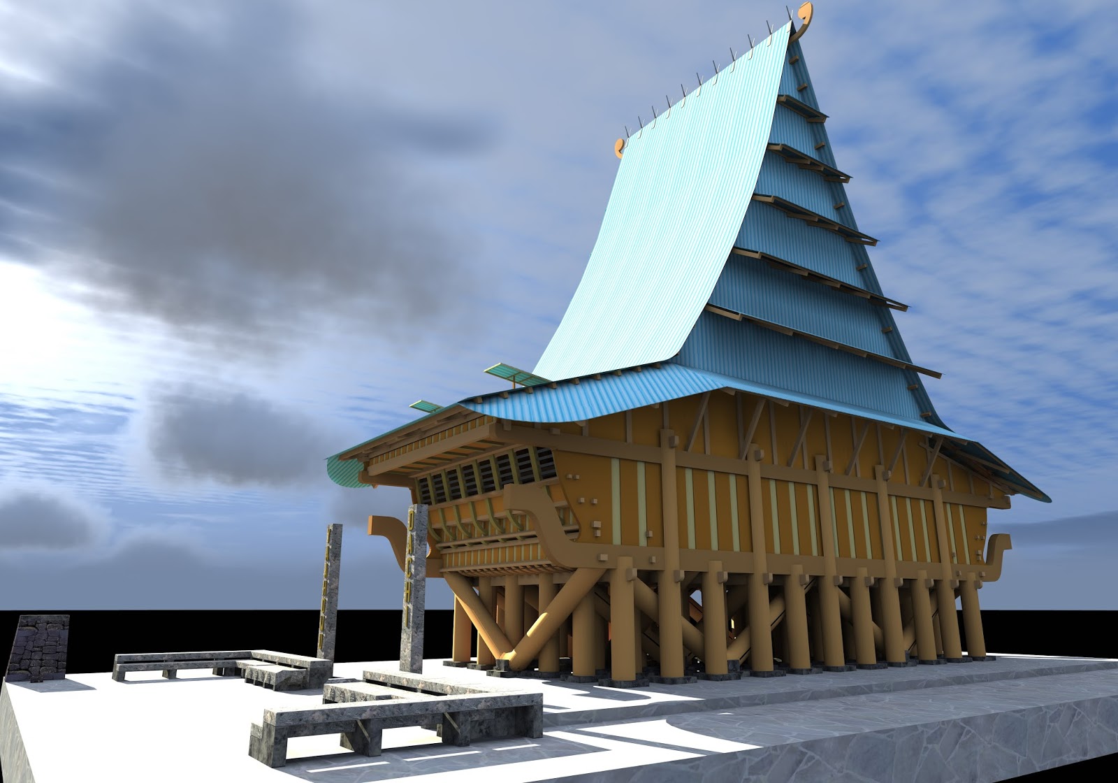 DESAIN RUMAH ADAT NIAS