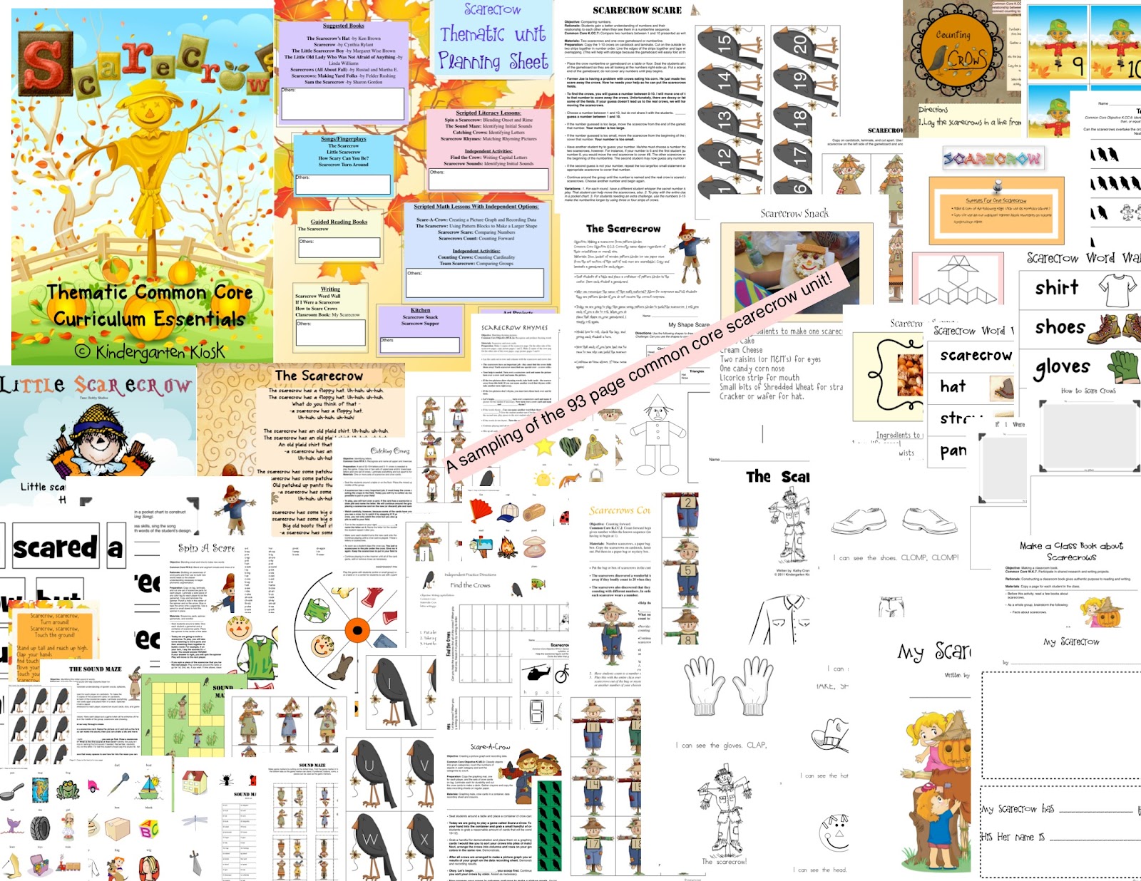 Kindergarten Kiosk: Scarecrows!