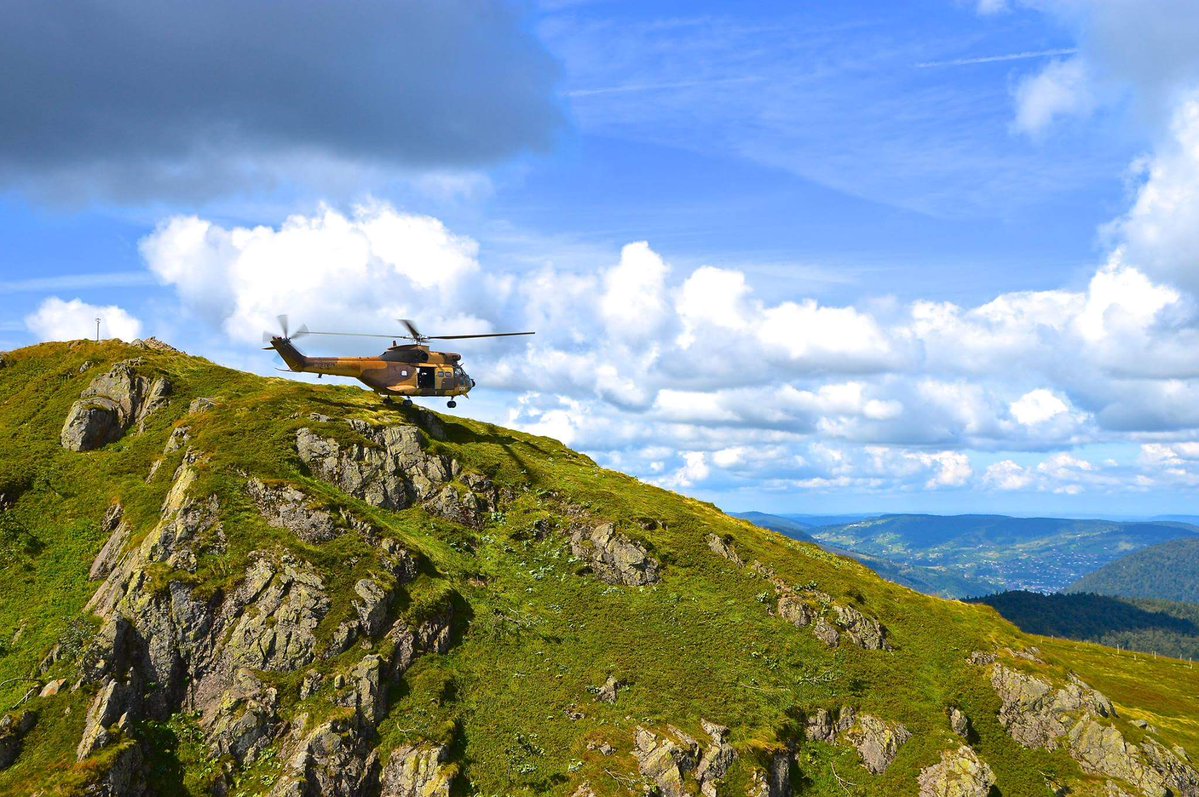 Asian Defence News: French SA330 Puma helicopters in the Vosges Mountains