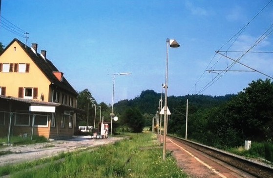 Henk de eerste : Station Fornsbach aan de Murrtalbahn