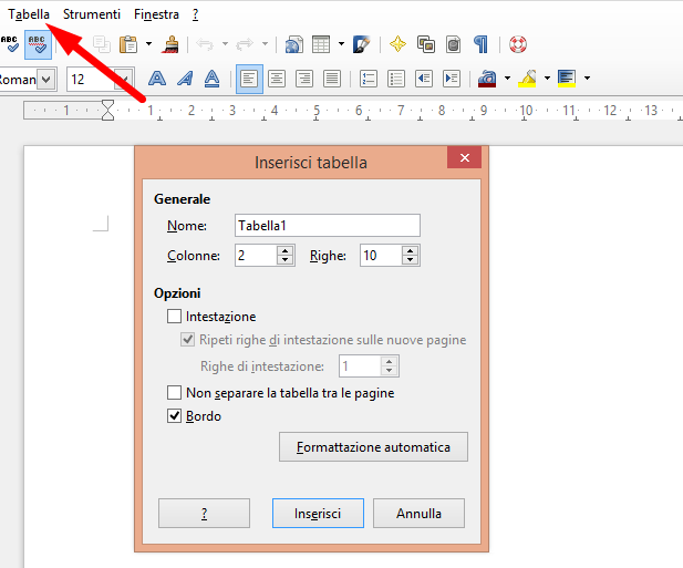 Creare tabelle con righe e colonne su Blogger • Scuolissima.com