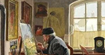 Adolf Reich (1887-1963) In the Artist's studio. - AuctionAsk.com