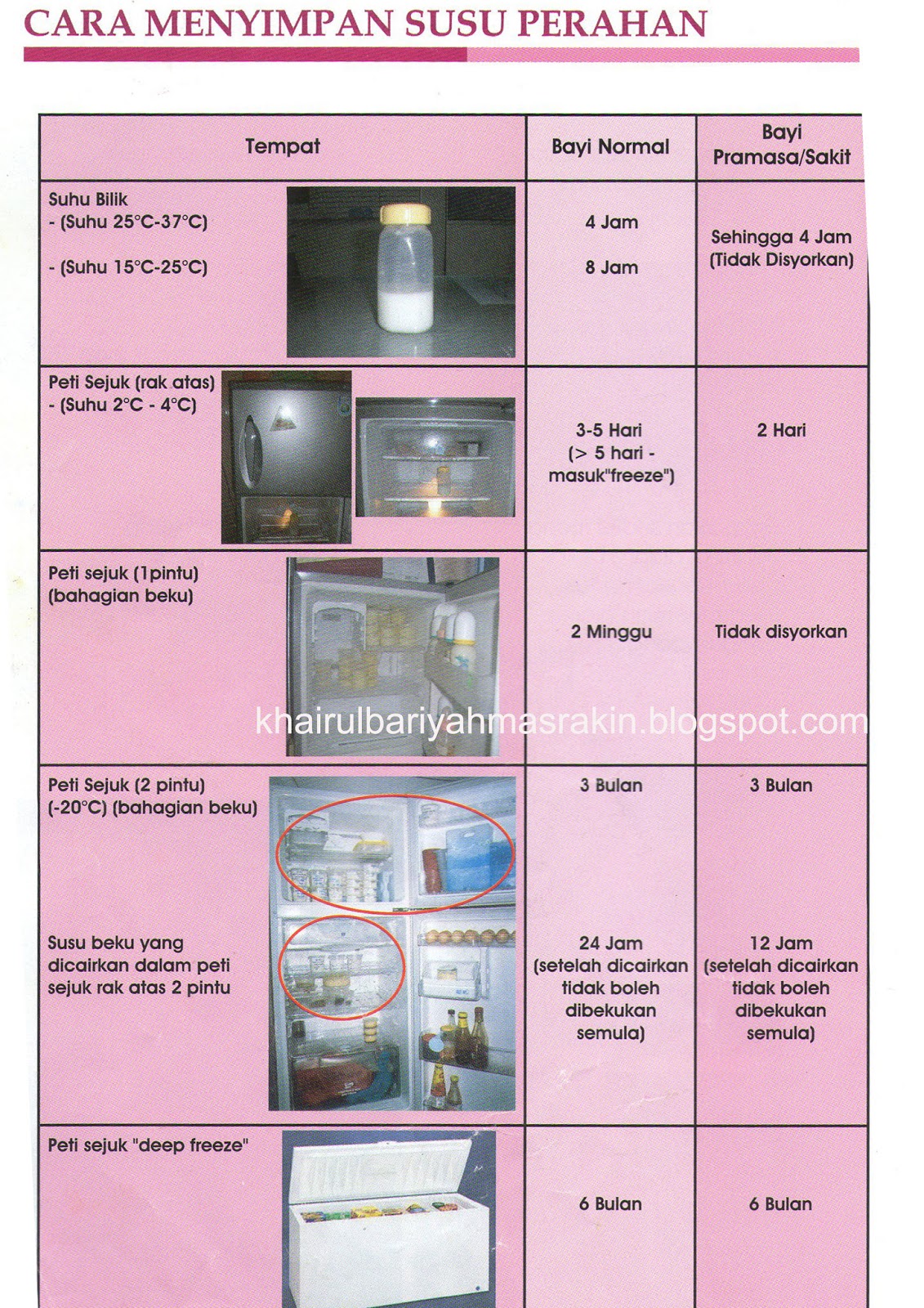 *: Bagaimana menyimpan susu perahan ibu