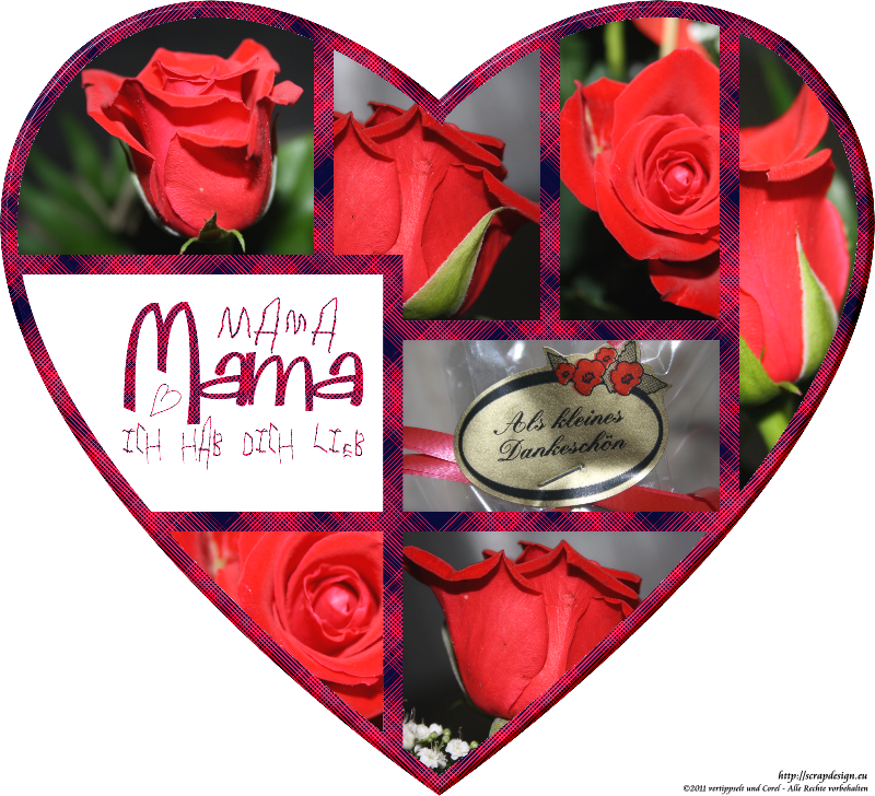 Scrapdesign: Muttertag - Deko-Herzen
