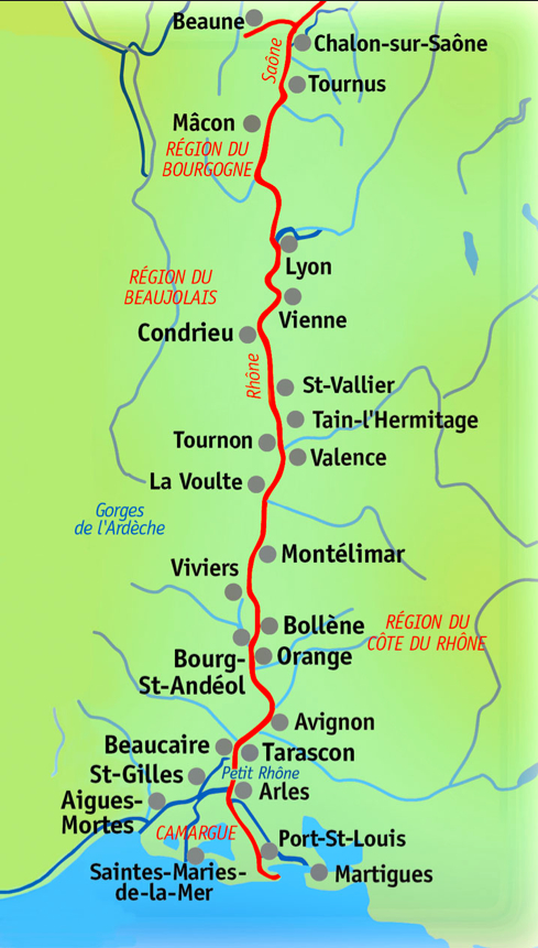 Rhone River On World Map