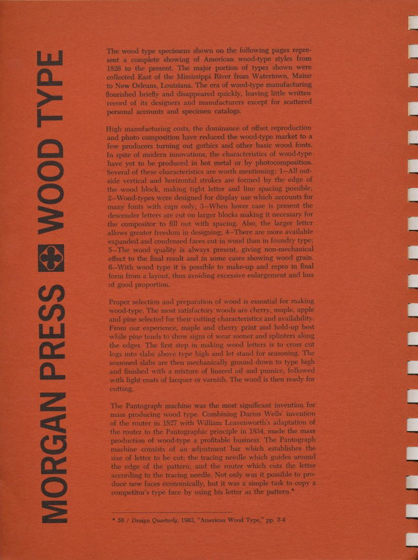 Tenth Letter of the Alphabet: Wood Type: Morgan Press