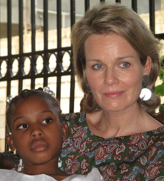 Crown Princess Mathilde of Belgium visited Haiti