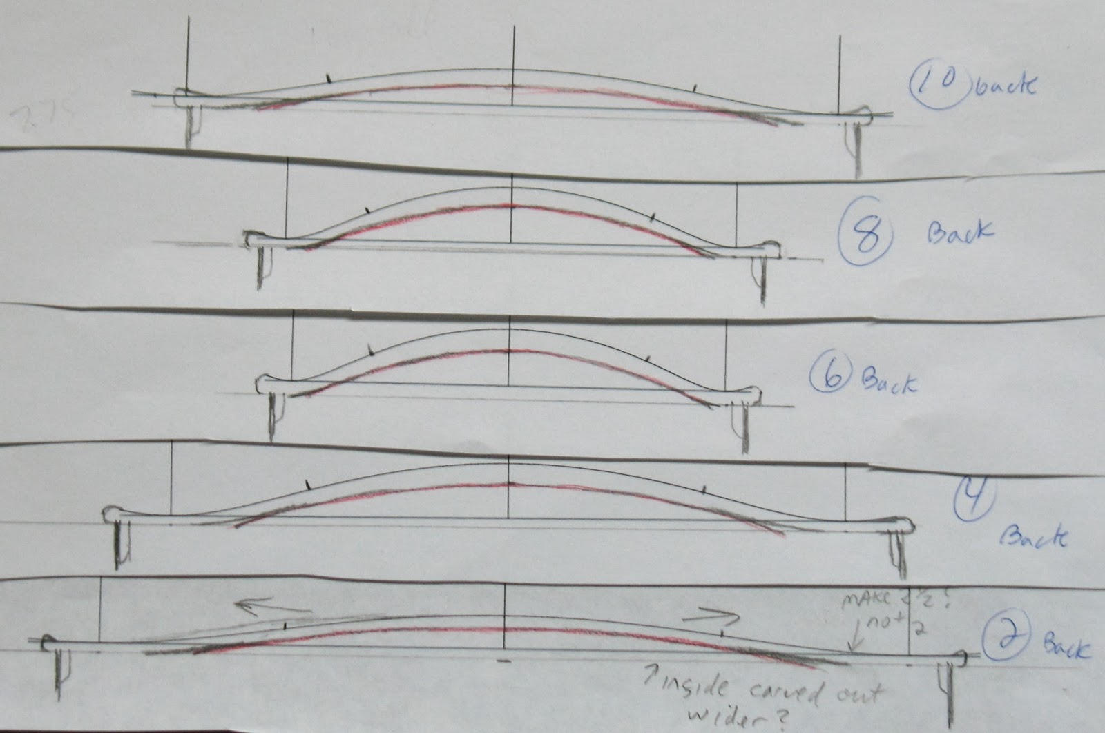 Ken's violin making: Montagnana Arching
