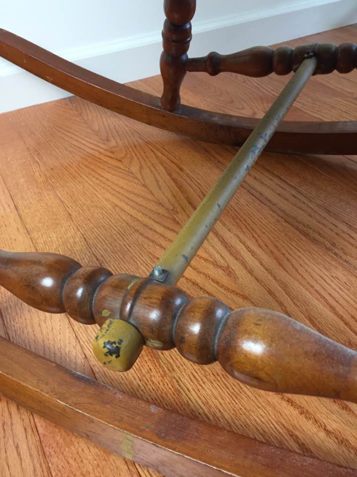 Antique Rocking Chair: Seat replacement and Painted Finish