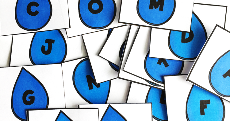 Raindrop Letters and Numbers FREEBIE | Live, Laugh, I LOVE Kindergarten